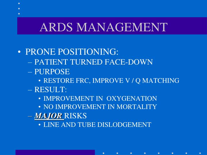 PPT - MANAGEMENT OF ARDS PowerPoint Presentation - ID:4810075