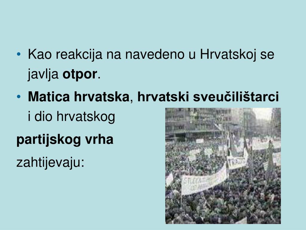 PPT - Hrvatski otpor (1965. - 1971.) PowerPoint Presentation, free ...