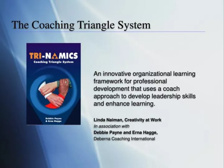 PPT - The Coaching Triangle System PowerPoint Presentation, free ...