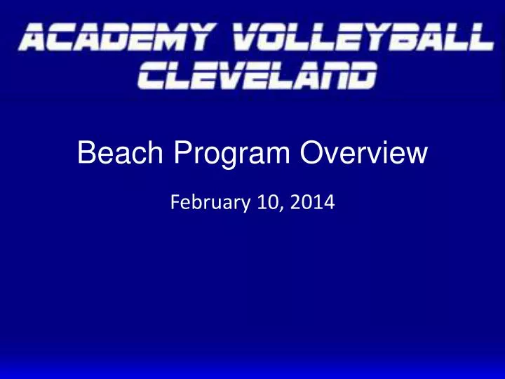 PPT - Beach Program Overview PowerPoint Presentation, free download ...
