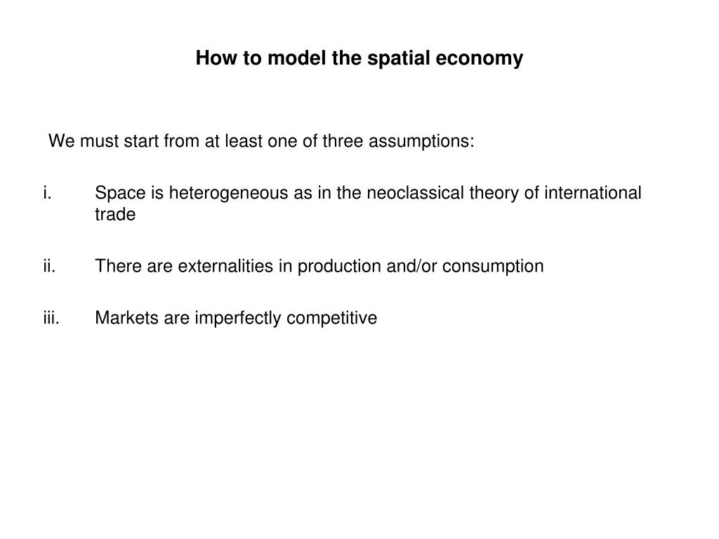 PPT - GEOGRAPHICAL ECONOMICS (SECOND PART) URBAN AND REGIONAL ECONOMICS ...
