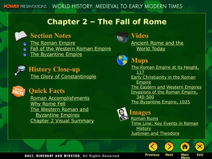 PPT - Chapter 2 – The Fall of Rome PowerPoint Presentation, free ...