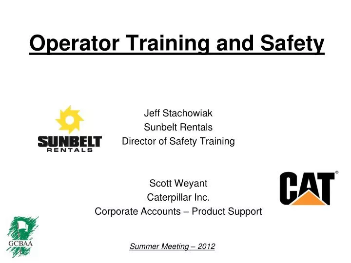 PPT - Operator Training and Safety PowerPoint Presentation, free ...