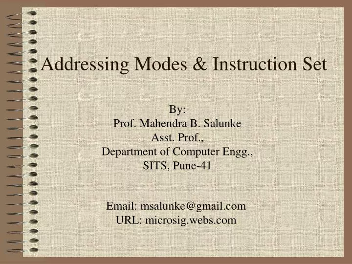 Ppt Addressing Modes And Instruction Set Powerpoint Presentation Free