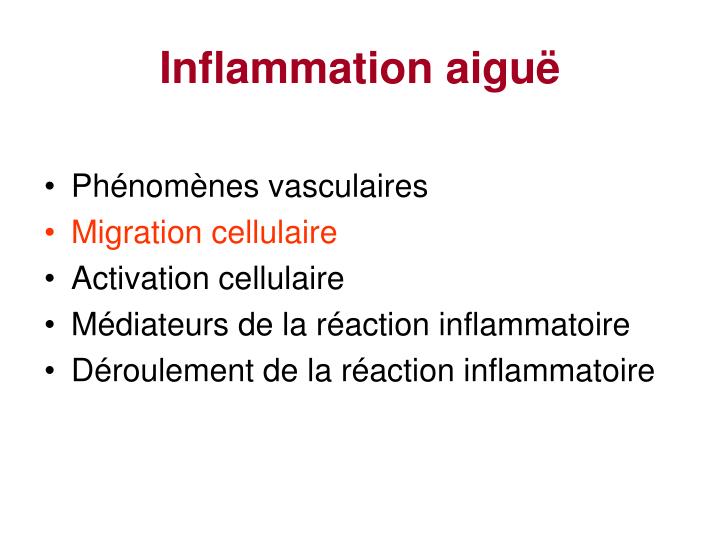 PPT - Réaction inflammatoire aigue et chronique PowerPoint Presentation ...