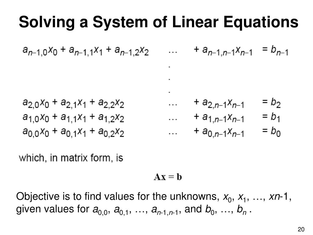 Ppt Numerical Algorithms • Parallelizing Matrix Multiplication • Solving A System Of Linear