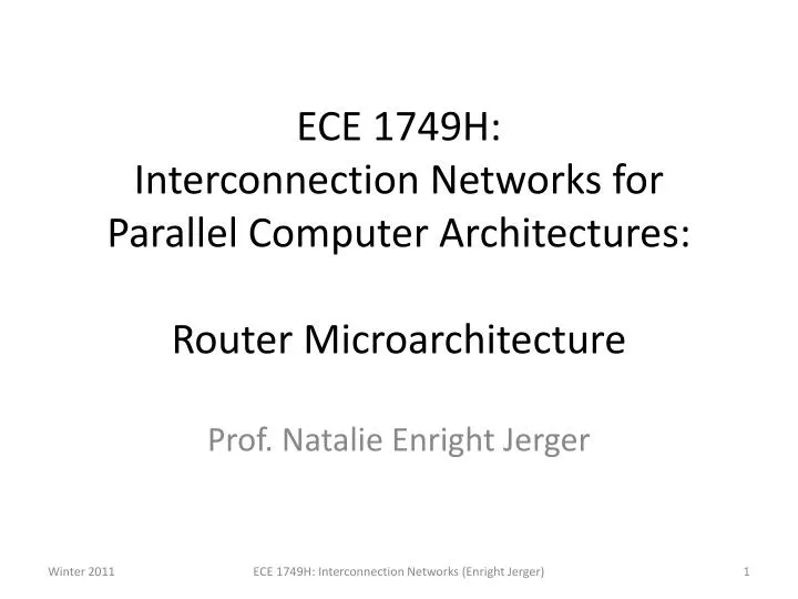 Ppt Ece 1749h Interconnection Networks For Parallel Computer