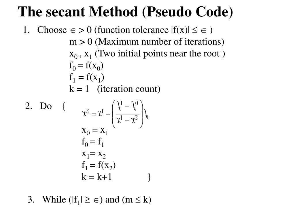 Bisection method pseudocode - sybap Bisection method pseudocode - sybap