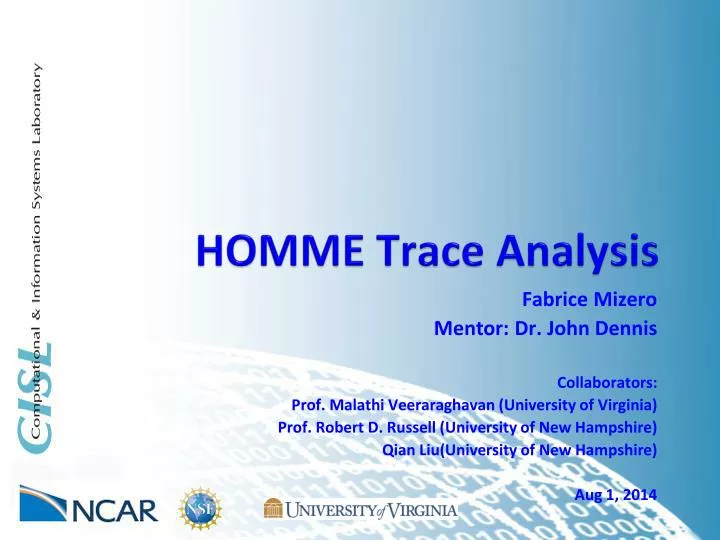 PPT - HOMME Trace Analysis PowerPoint Presentation, free download - ID ...