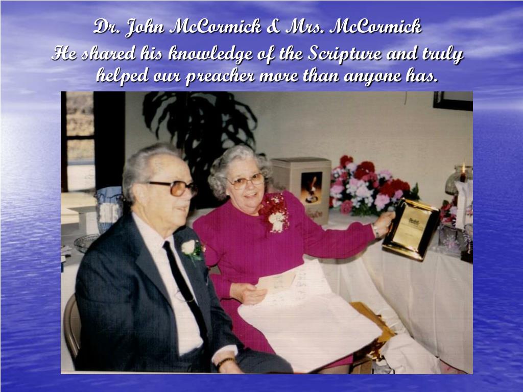 PPT - Men that influenced Preacher Seamster early in his ministry ...