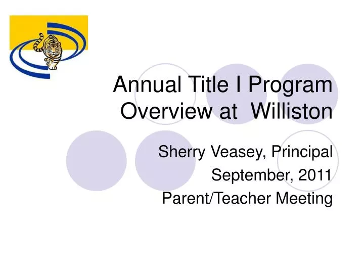 PPT - Annual Title I Program Overview at Williston PowerPoint ...