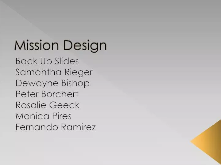 PPT - Mission Design PowerPoint Presentation, free download - ID:4816779