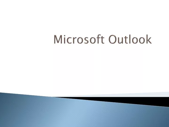 PPT - Microsoft Outlook PowerPoint Presentation, free download - ID:4817363