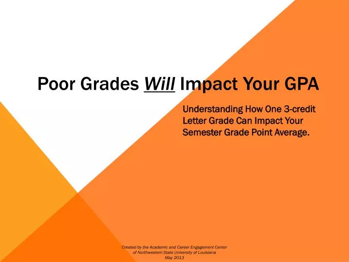 PPT - Poor Grades Will Impact Your GPA PowerPoint Presentation, free ...