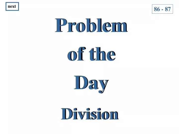PPT - Problem of the Day PowerPoint Presentation, free download - ID ...