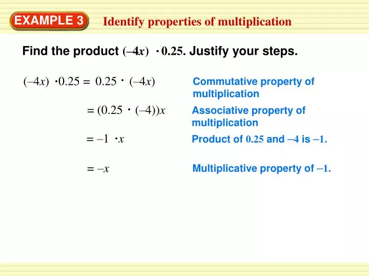 PPT - Multiplicative property of – 1 . PowerPoint Presentation, free ...
