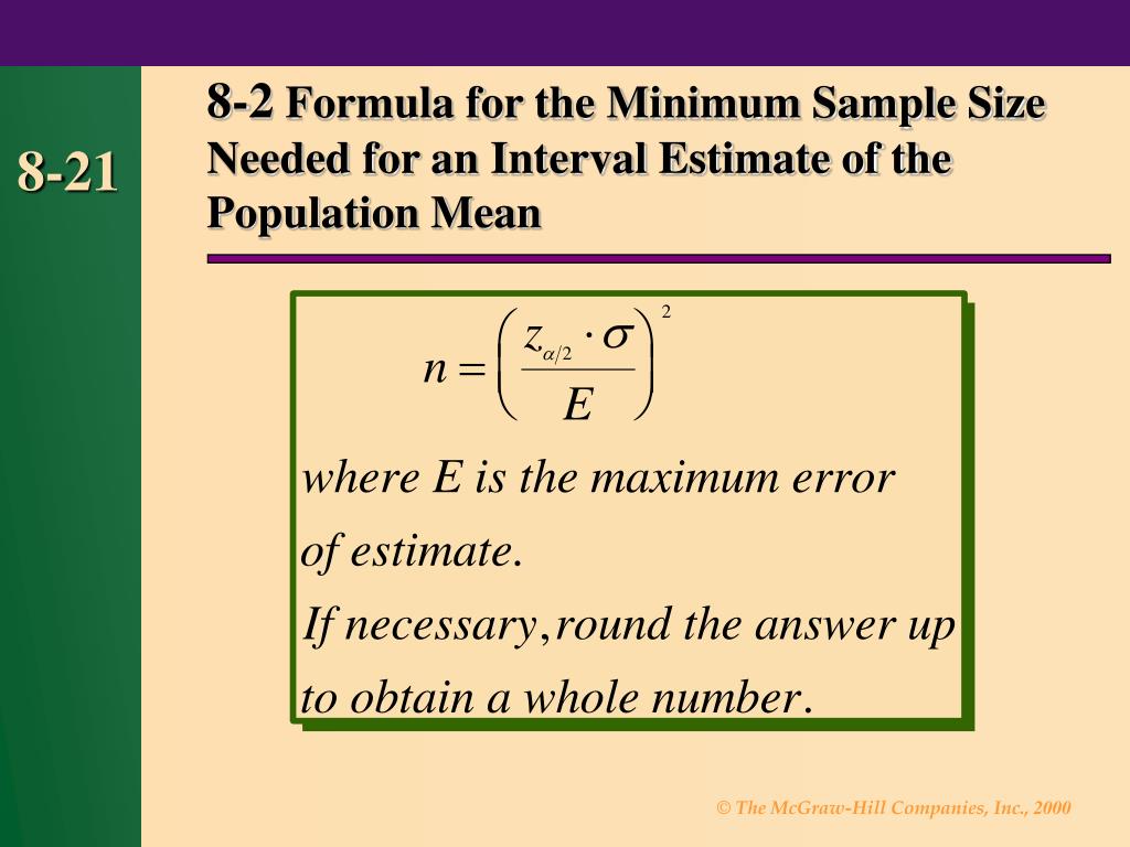 Sample Size Needed Formula Hot Picture