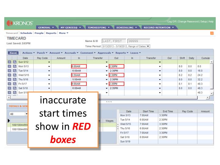 PPT - Kronos Timecard PowerPoint Presentation - ID:4818899