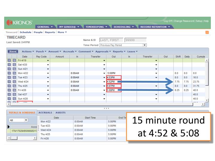 PPT - Kronos Timecard PowerPoint Presentation - ID:4818899