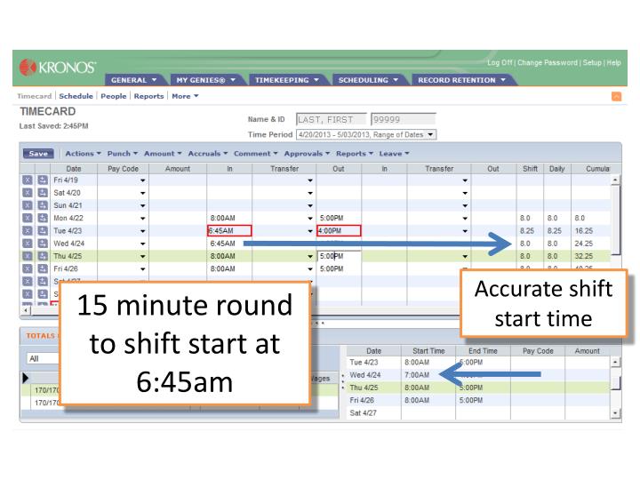 PPT - Kronos Timecard PowerPoint Presentation - ID:4818899