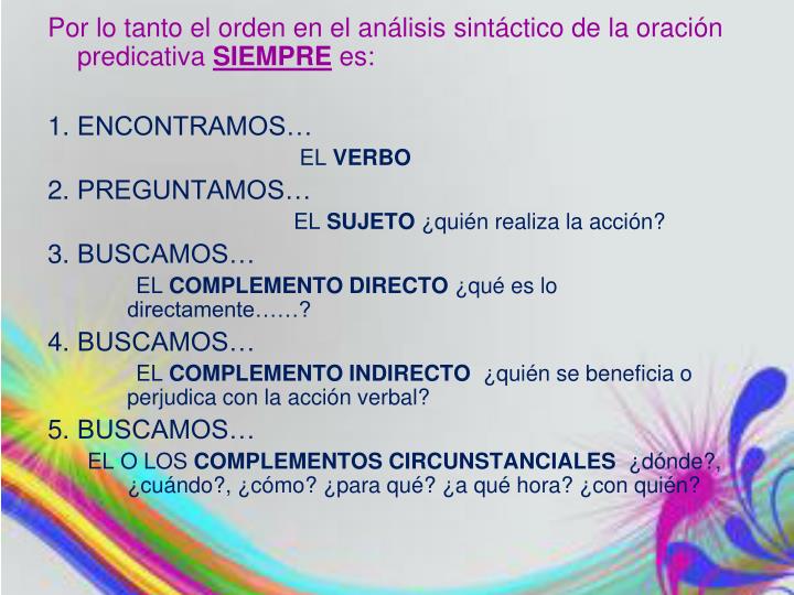 PPT - LA ORACIÓN PREDICATIVA PowerPoint Presentation - ID:4819825