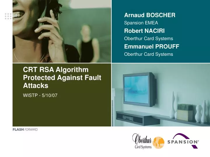 Ppt Crt Rsa Algorithm Protected Against Fault Attacks Powerpoint Presentation Id4821106