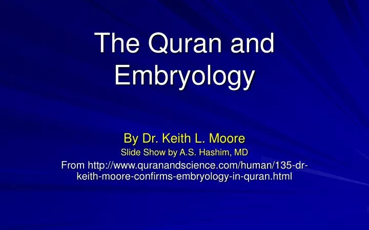 PPT - The Quran and Embryology PowerPoint Presentation, free download ...