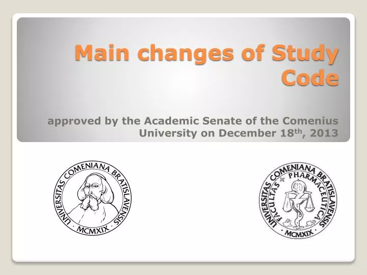 PPT - Main c hanges of Study Code PowerPoint Presentation, free ...