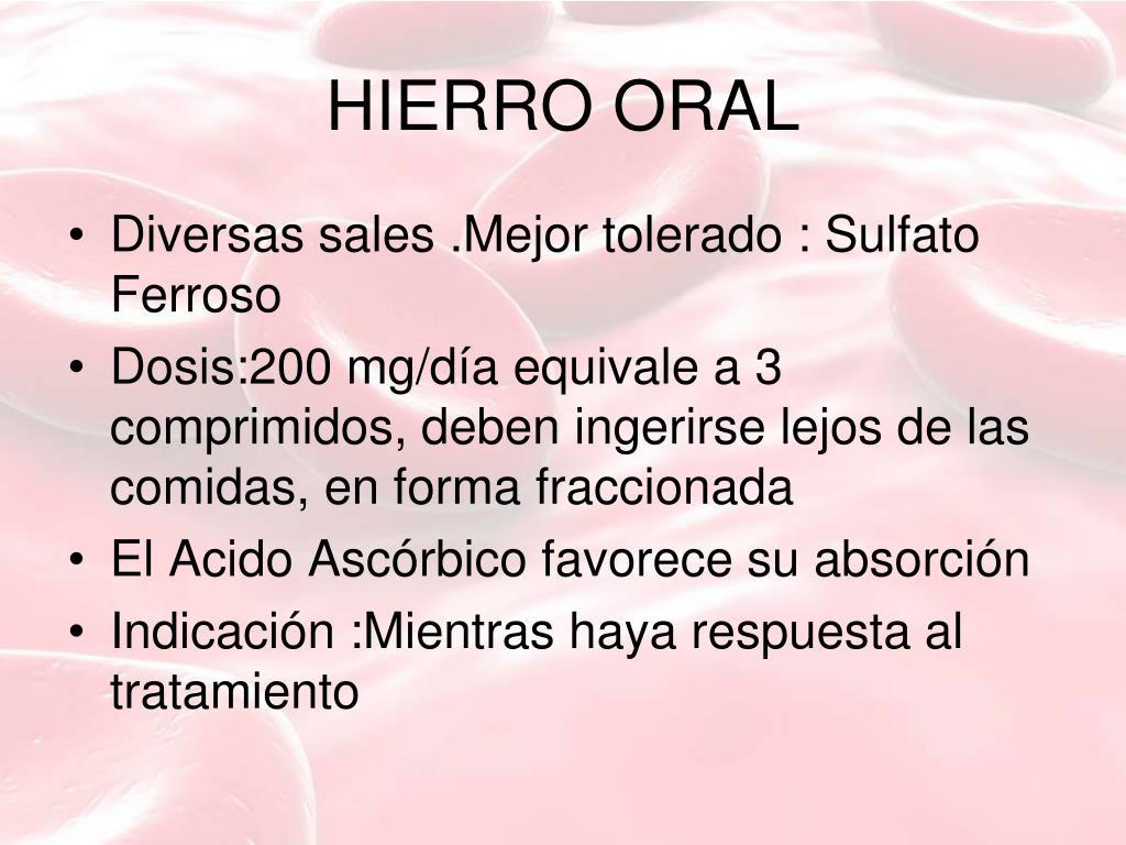 PPT - ANEMIA FERROPENICA SU TRATAMIENTO A TRAVES DEL TIEMPO PowerPoint ...