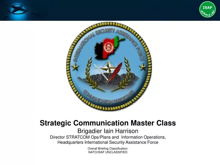 PPT - Strategic Communication Master Class Brigadier Iain Harrison ...