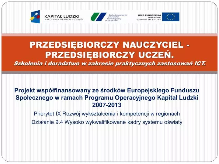 PPT - Prowadzący (dr inż. Piotr Ogonowski, mr_piotr@op.pl , adiunkt ...
