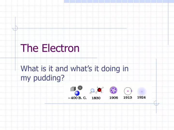 PPT - The Electron PowerPoint Presentation, free download - ID:4824915