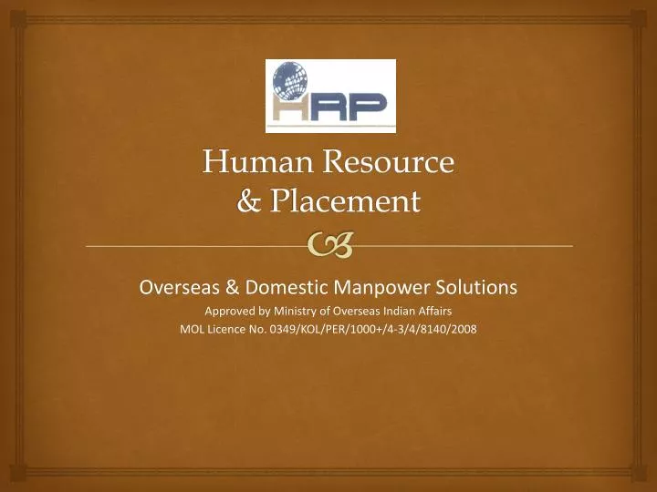 PPT - Human Resource & Placement PowerPoint Presentation, free download ...