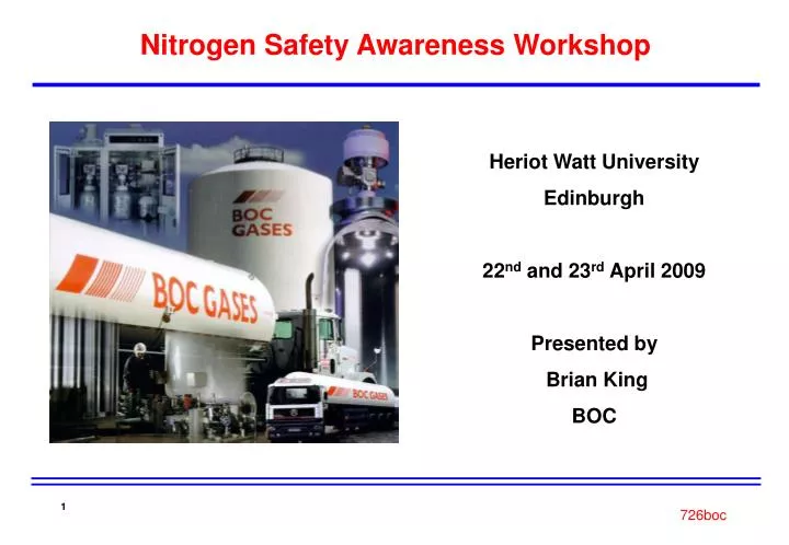 PPT - Nitrogen Safety Awareness Workshop PowerPoint Presentation, free ...