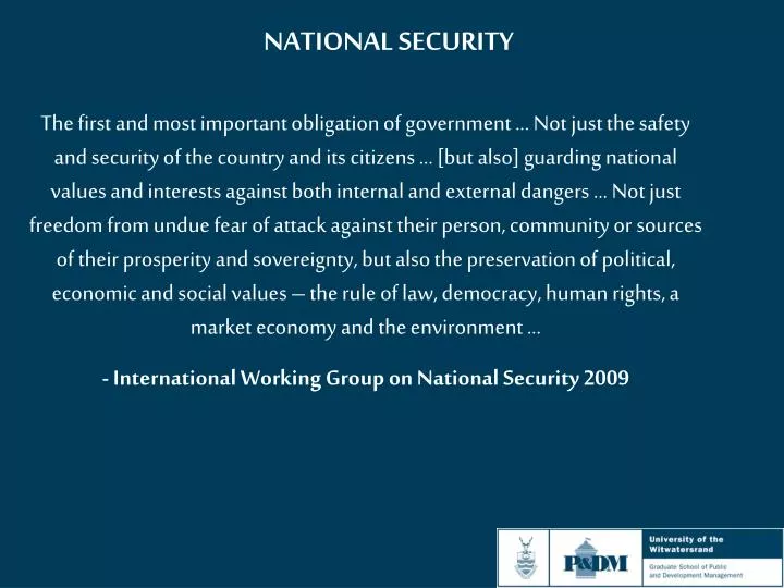 PPT - NATIONAL SECURITY PowerPoint Presentation, free download - ID:4826757