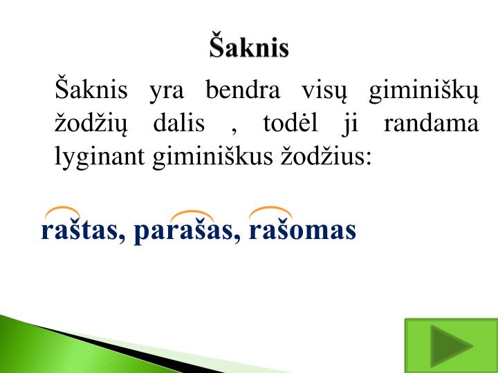 PPT - Reikšminės žodžio dalys PowerPoint Presentation - ID:4827012