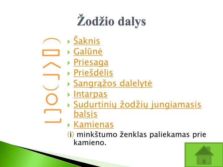 PPT - Reikšminės žodžio dalys PowerPoint Presentation - ID:4827012