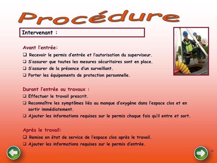 PPT - Travail en espace clos PowerPoint Presentation - ID:4827187