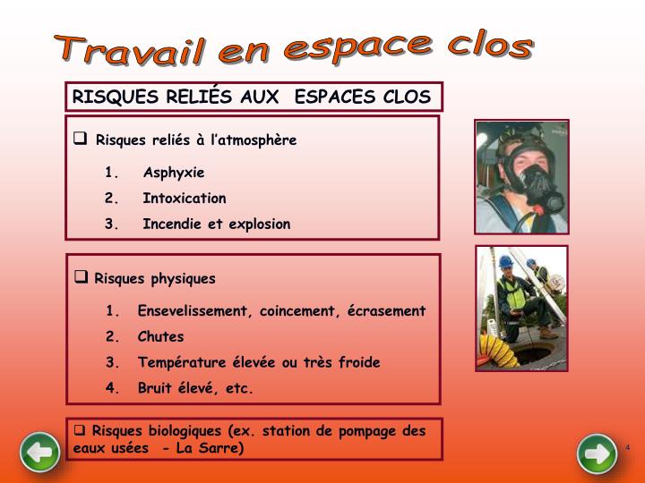 PPT - Travail en espace clos PowerPoint Presentation - ID:4827187