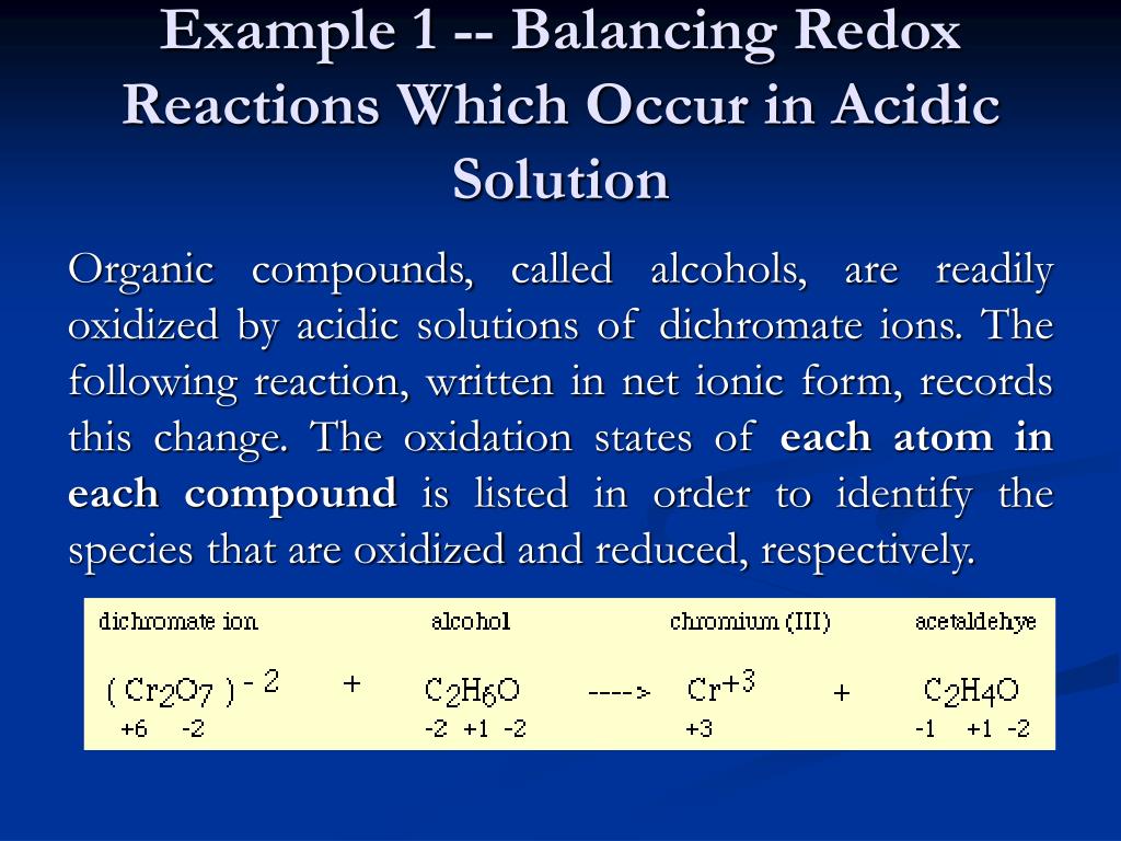 PPT - Understanding Oxidation-Reduction Reactions: Principles and ...