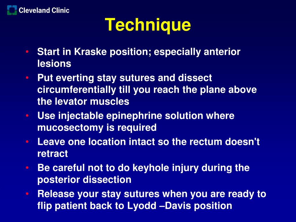 PPT - Surgical Treatment of the Low (Distal Third) Rectal Cancer ...