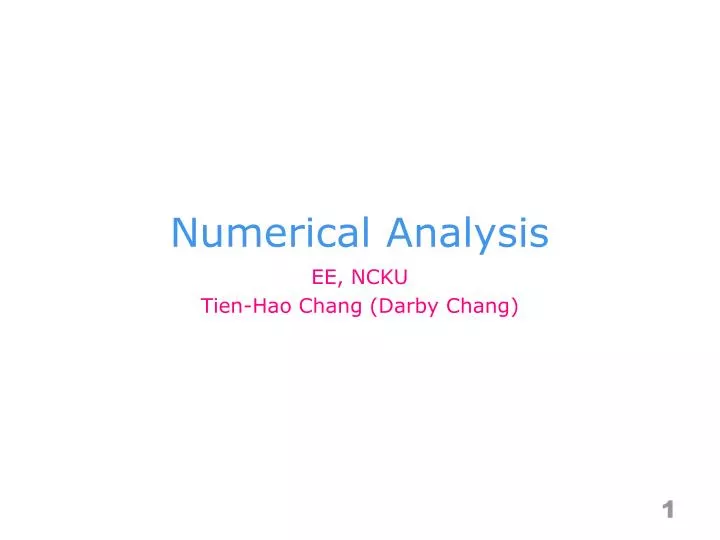 Ppt Numerical Analysis Powerpoint Presentation Free Download Id 4829738