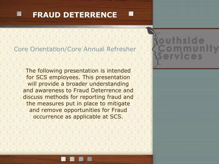 PPT - FRAUD DETERRENCE PowerPoint Presentation, free download - ID:4829749
