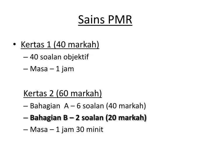 PPT - Sains PMR PowerPoint Presentation, free download - ID:4829954