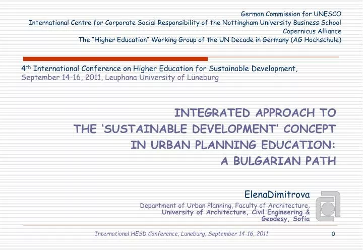PPT - INTEGRATED APPROACH TO THE ‘SUSTAINABLE DEVELOPMENT’ CONCEPT IN ...