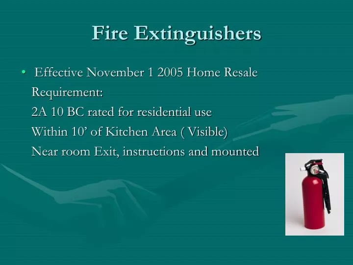PPT - Fire Extinguishers PowerPoint Presentation, free download - ID ...