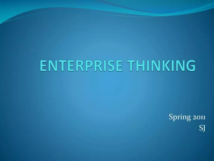 PPT - ENTERPRISE THINKING PowerPoint Presentation, free download - ID ...