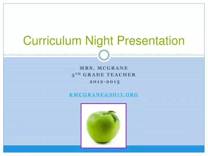 PPT - Curriculum Night Presentation PowerPoint Presentation, free ...