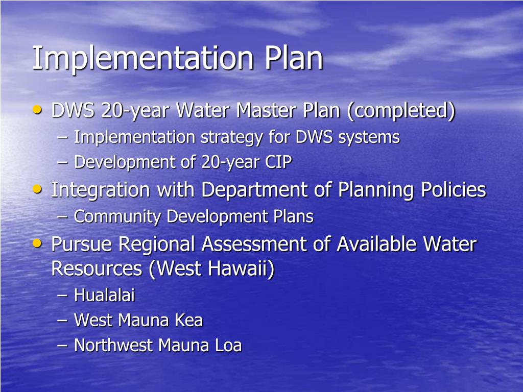 PPT - County of Hawaii Department of Water Supply Water Use ...