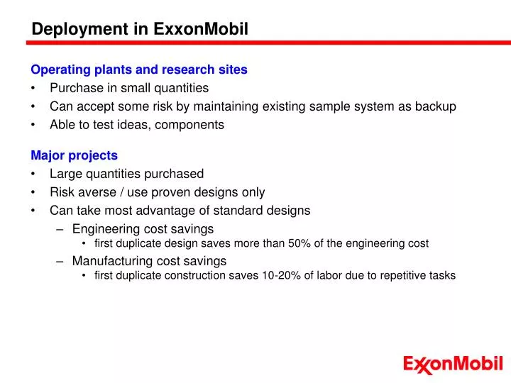 PPT - Deployment in ExxonMobil PowerPoint Presentation, free download ...
